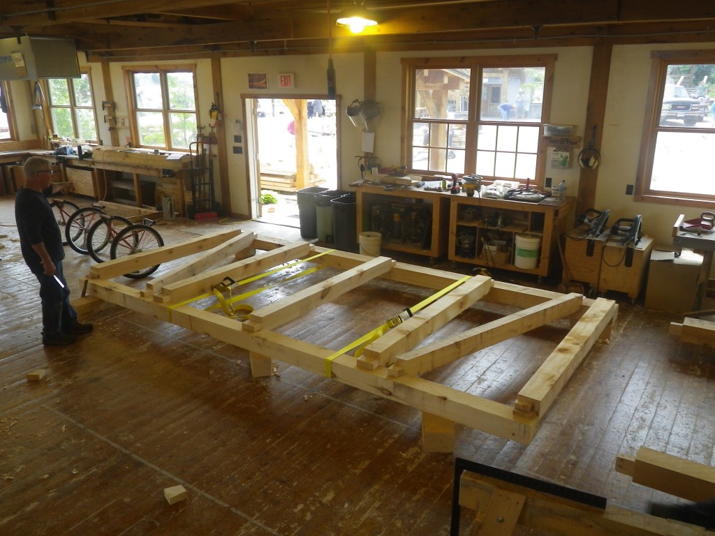 German style timber frame at North House Folk School « GFD Woodworking